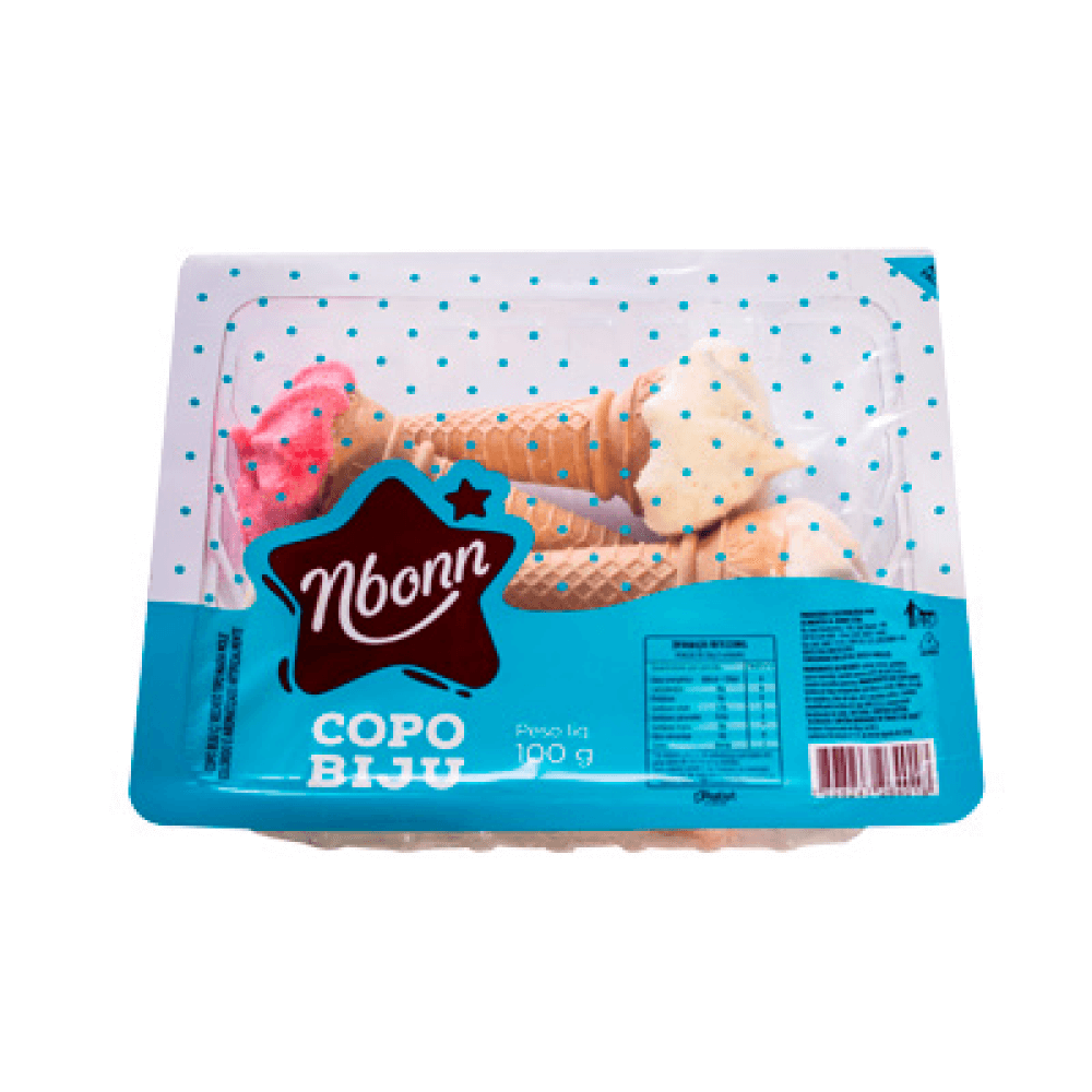 Copo Biju Nutribonn com 5un - Caixa 100g | Comercial Ribeirão